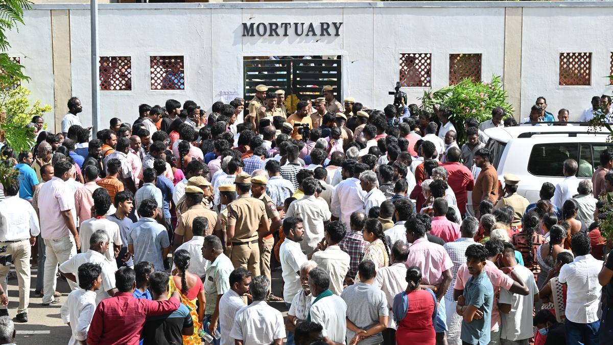 Karur stampede: Death toll rises to 40; Aruna Jagadeesan Commission ...